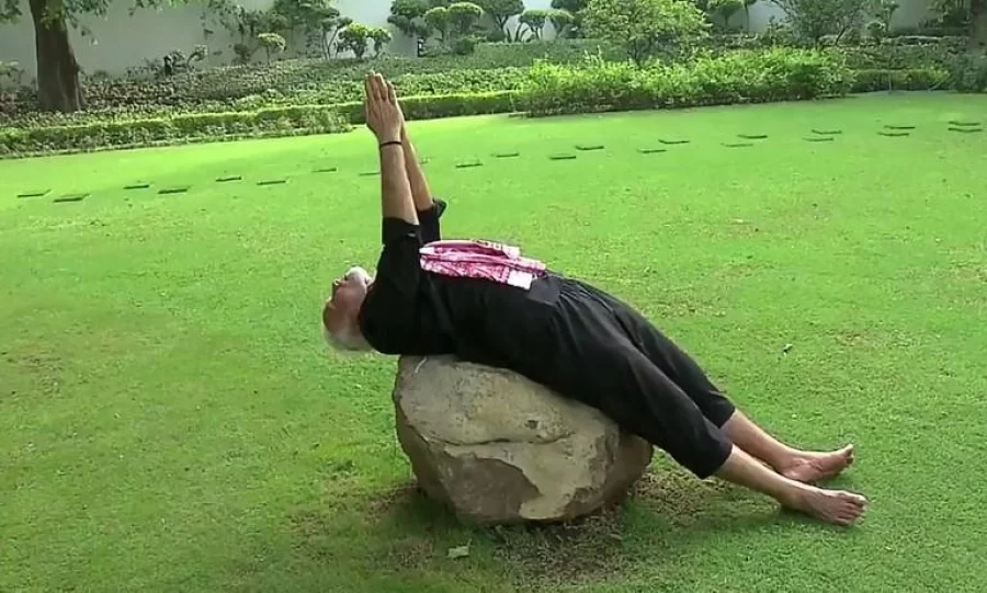 Bend it like Modi: Indian PM trots and treads in fitness video