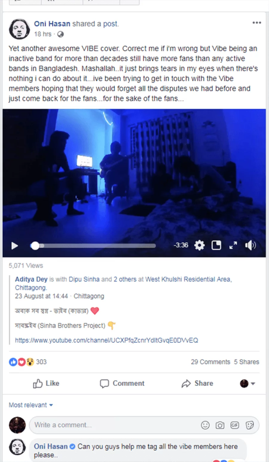 Oni Hasan And Shuddhos Feud Send Bad Vibes