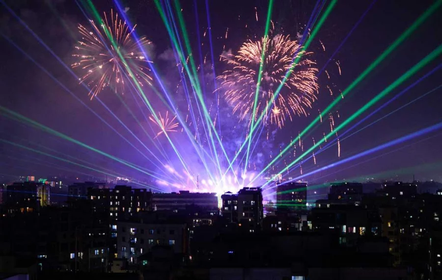 Fireworks kick-off Mujib Year celebrations at Suhrawardy Udyan