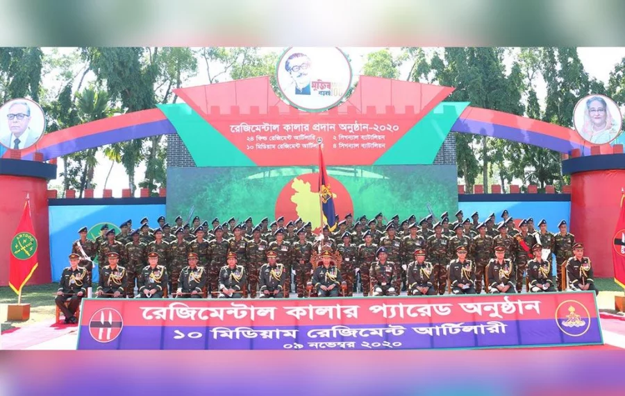 Bangladesh Army awards regimental colours to 4 units