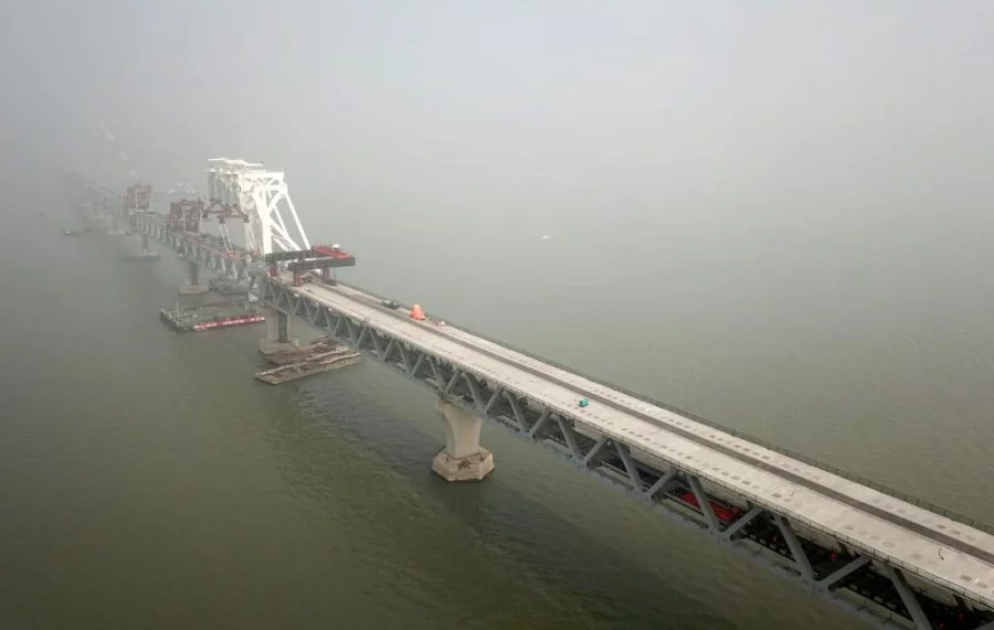 A river, a bridge, a dream taking form and substance