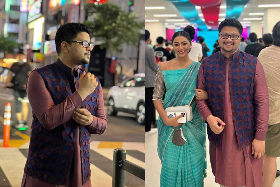 Nuhash Humayun, Sunerah Binte Kamal wear Aarong at BIFAN