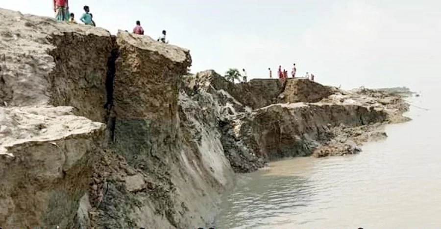 Damaged flood control dyke in Barguna a worry for locals