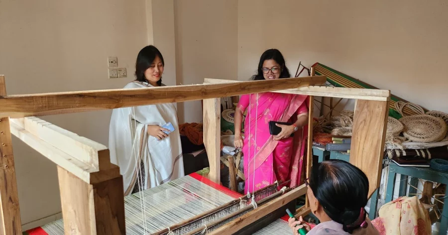 Saree made from banana fibre yarn for first time