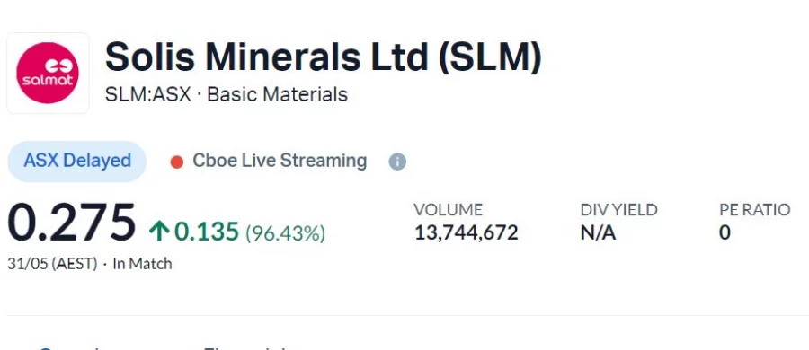 Solis Minerals, SLM, jumps 100% on takeover of Jaguar lithium project ...