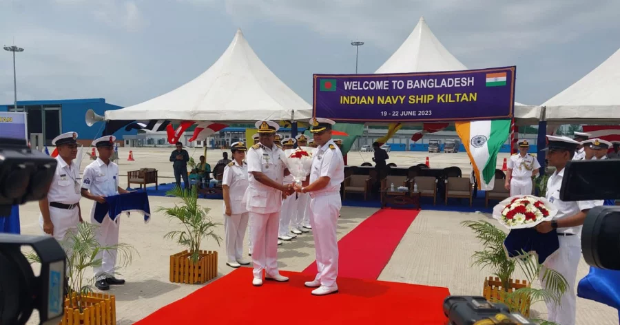 Indian navy’s largest corvette Ins Kiltan arrives in Chittagong